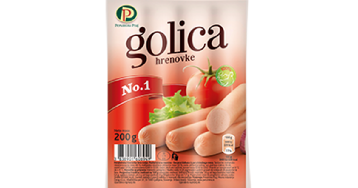 Perutninske hrenovke Golica » Perutnina Ptuj